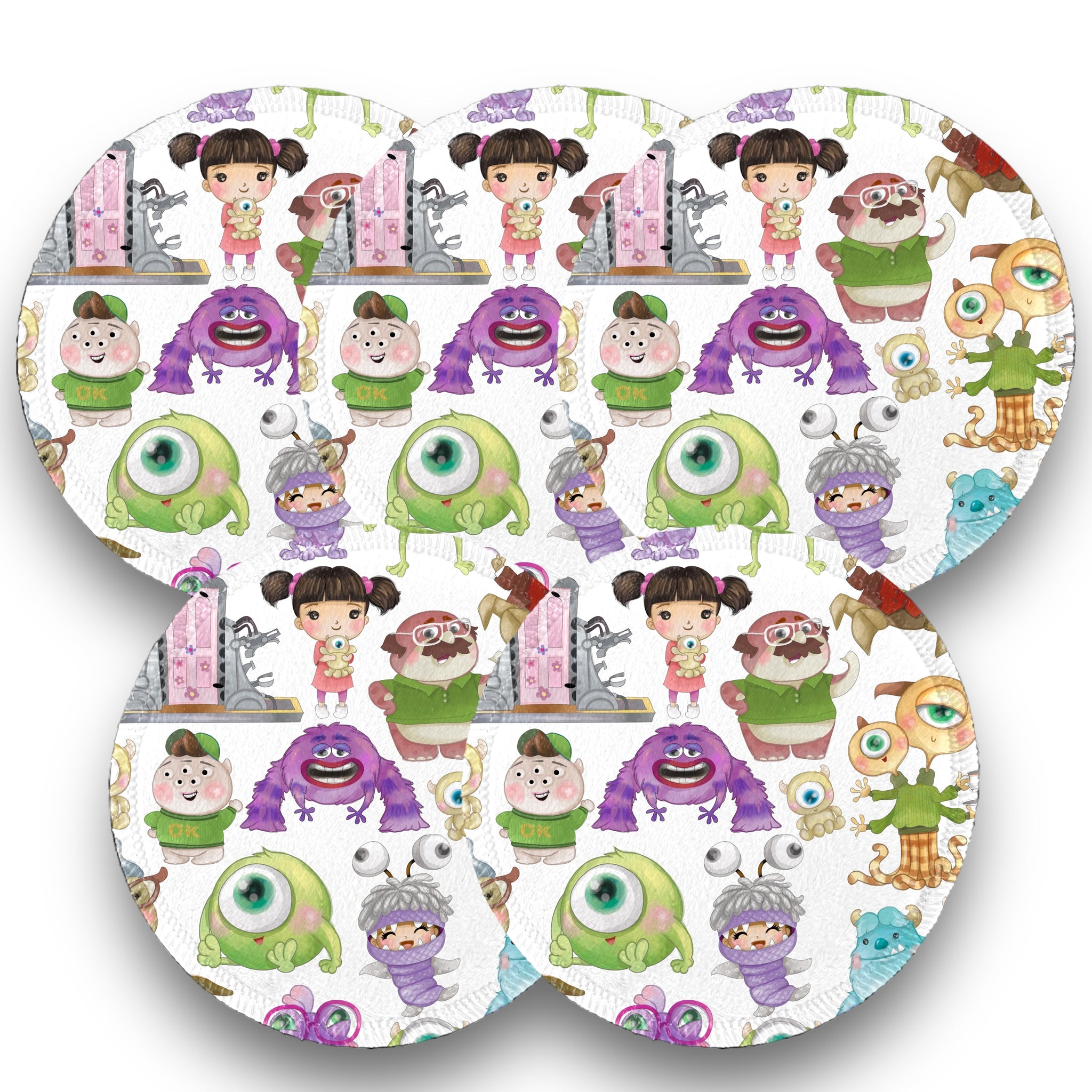 Desmaquillantes monsters inc pack 5 piezas 12 cms
